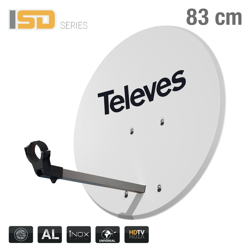 SATELLITE DISHES / 80cm / 793112 ISD DISH 83cm ALU WHITE