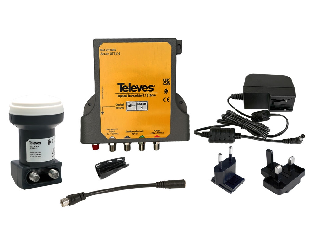 GLASFASER / FO LNB - KONVERTER / 237412 Wideband LNB + Optical TX ...