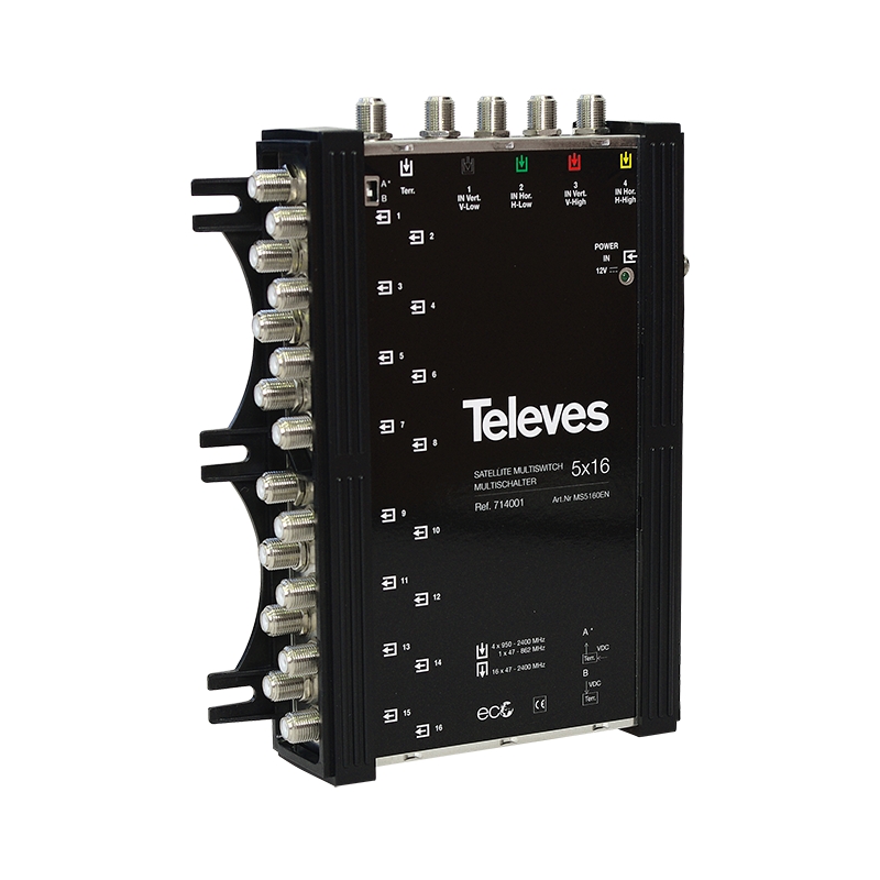 MULTISWITCHES / TELEVES MULTISWITCHES / 714001 MULTISWITCH 5x16 TERMINAL