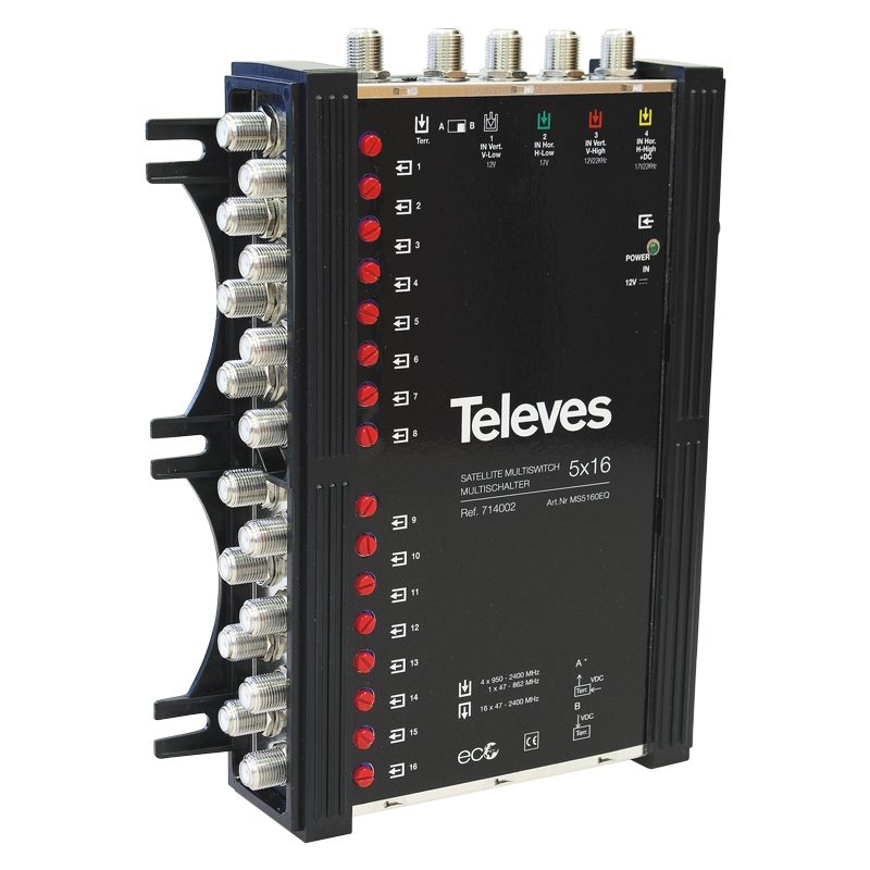 MULTISWITCHES / TELEVES MULTISWITCHES / 714002 MULTISWITCH 5x16 TERMINAL