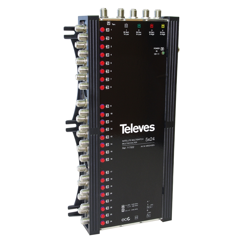 MULTISWITCHES / TELEVES MULTISWITCHES / 717002 MULTISWITCH 5x24 TERMINAL
