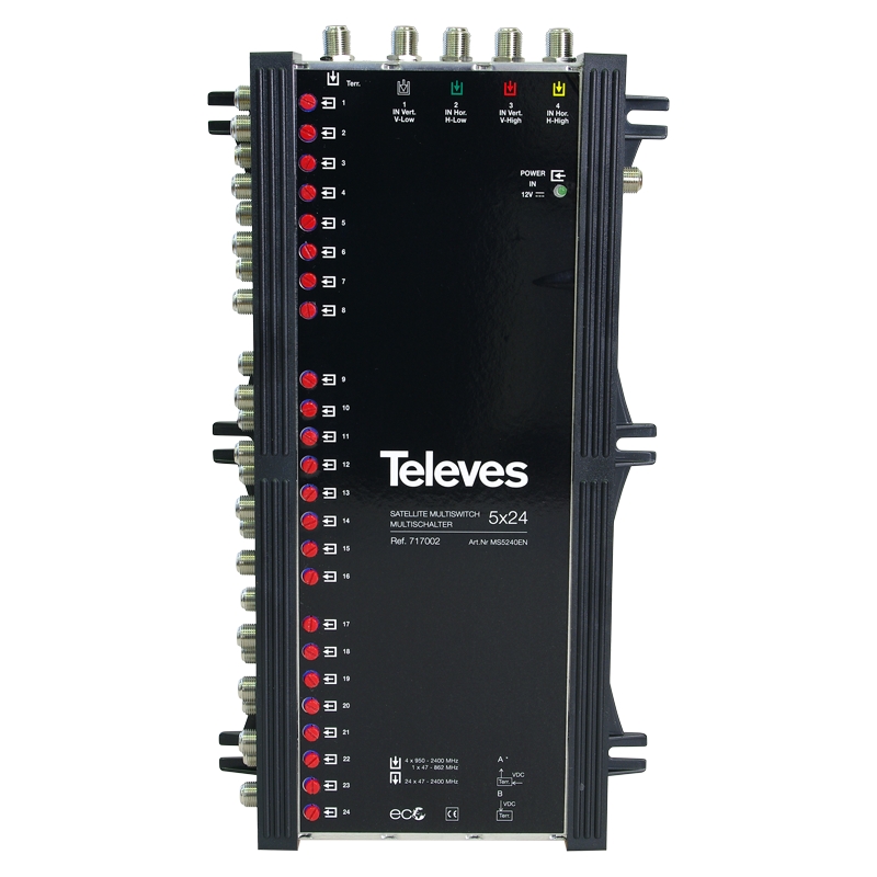 MULTISWITCHES / TELEVES MULTISWITCHES / 717002 MULTISWITCH 5x24 TERMINAL