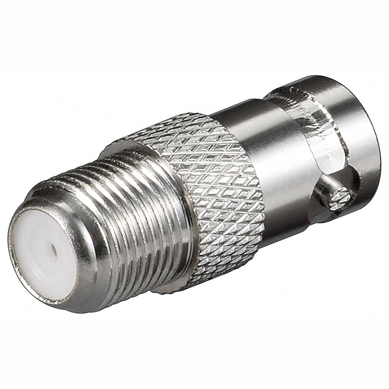 PLUGS / ADAPTORS / 11849 F-adapter: F female - BNC female, zinc