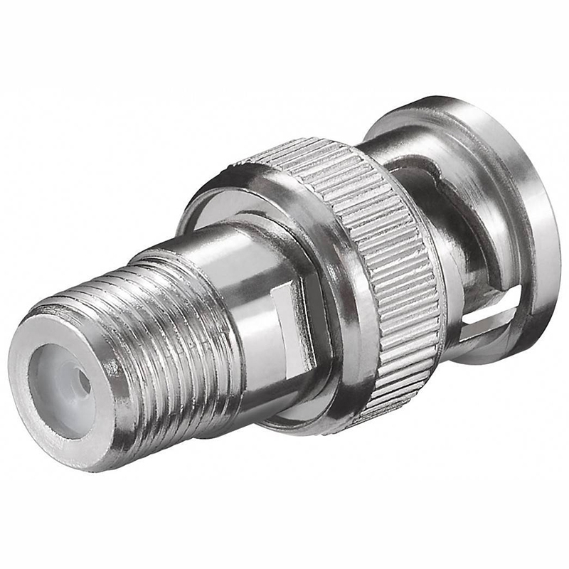 PLUGS / ADAPTORS / 11850 F-adapter: F female - BNC male, zinc