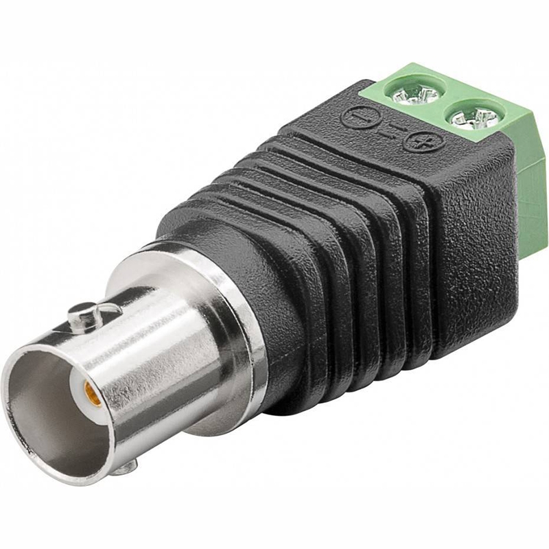 PLUGS / ADAPTORS / 76739 Terminal Block 2-pin - BNC female, screw fixing