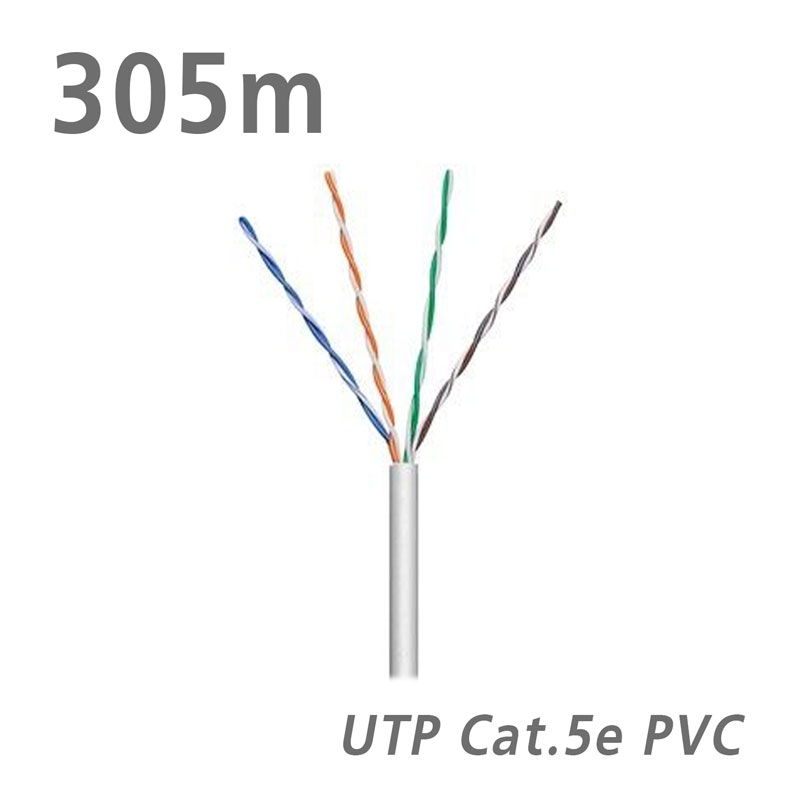ΚΑΛΩΔΙΑ / UTP / 95410 ΚΑΛΩΔΙΟ UTP Cat.5e U/UTP Eca CCA PVC 5.0mm Grey 305m